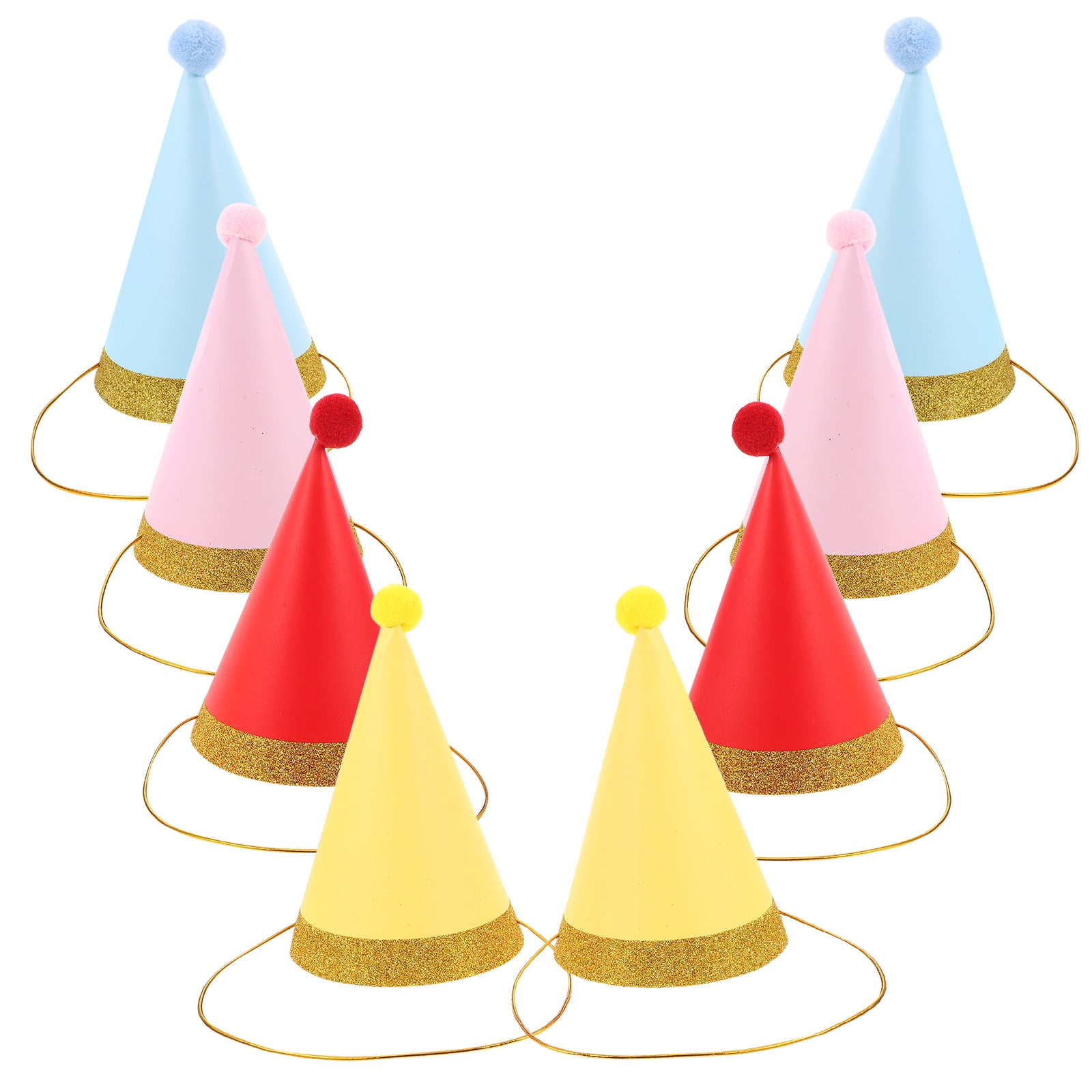 UPOUART 8Pcs Assorted Color Pet Birthday Party Hats Lightweight and ...