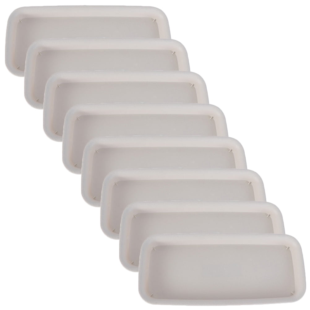 UPOUART 8Pcs White Brick Red Resin Flower Pot Drip Tray for Indoor ...