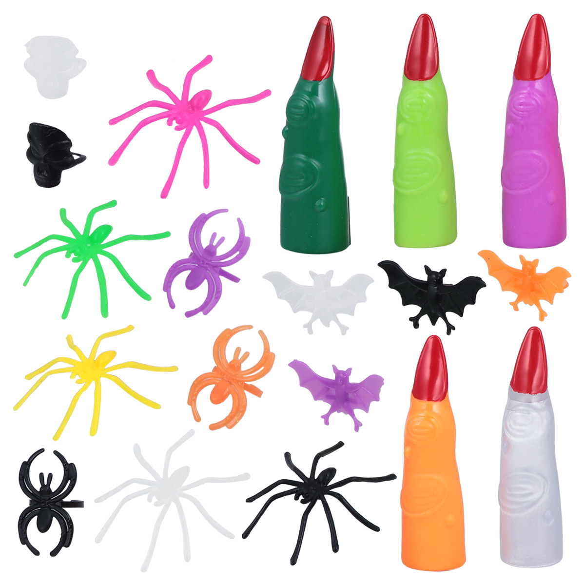 UPOUART 90 Pcs Small Fake Spiders Assorted Color Plastic Decorations ...