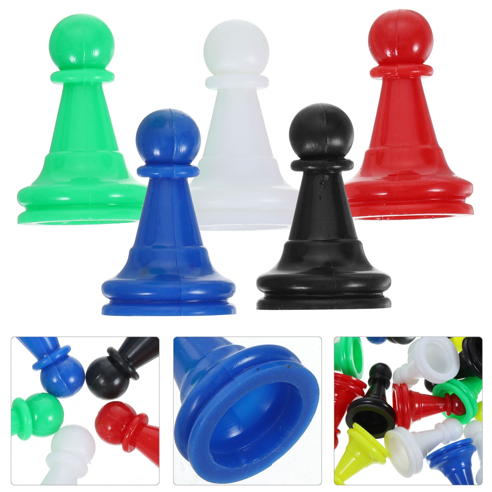 UPOUART 96Pcs Board Game Accessories Plastic Pawns Chess Pieces for ...
