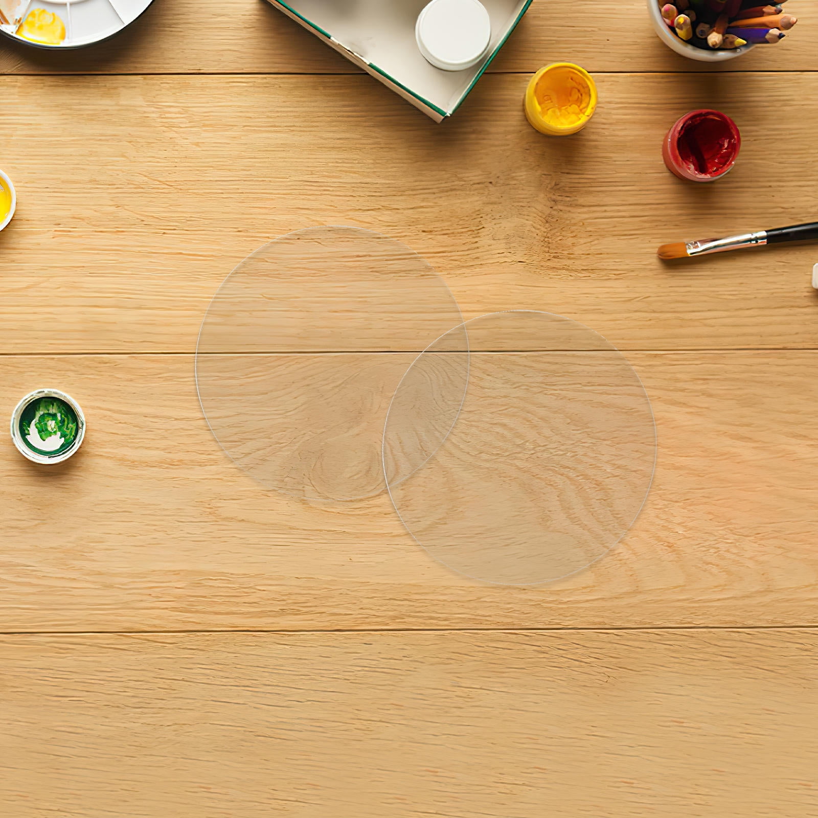 UPOUART Craft Acrylic Round Acrylic Disc Clear 30Pcs 2.95X2.95X0.04In ...