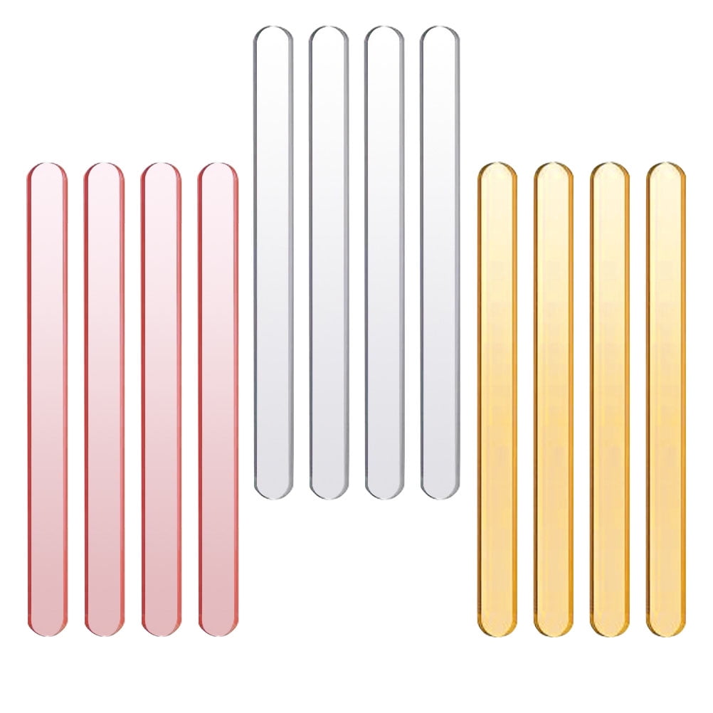 UPOUART Acrylic Mirror Silver Popsicle Stick for Safe Kids Use in ...