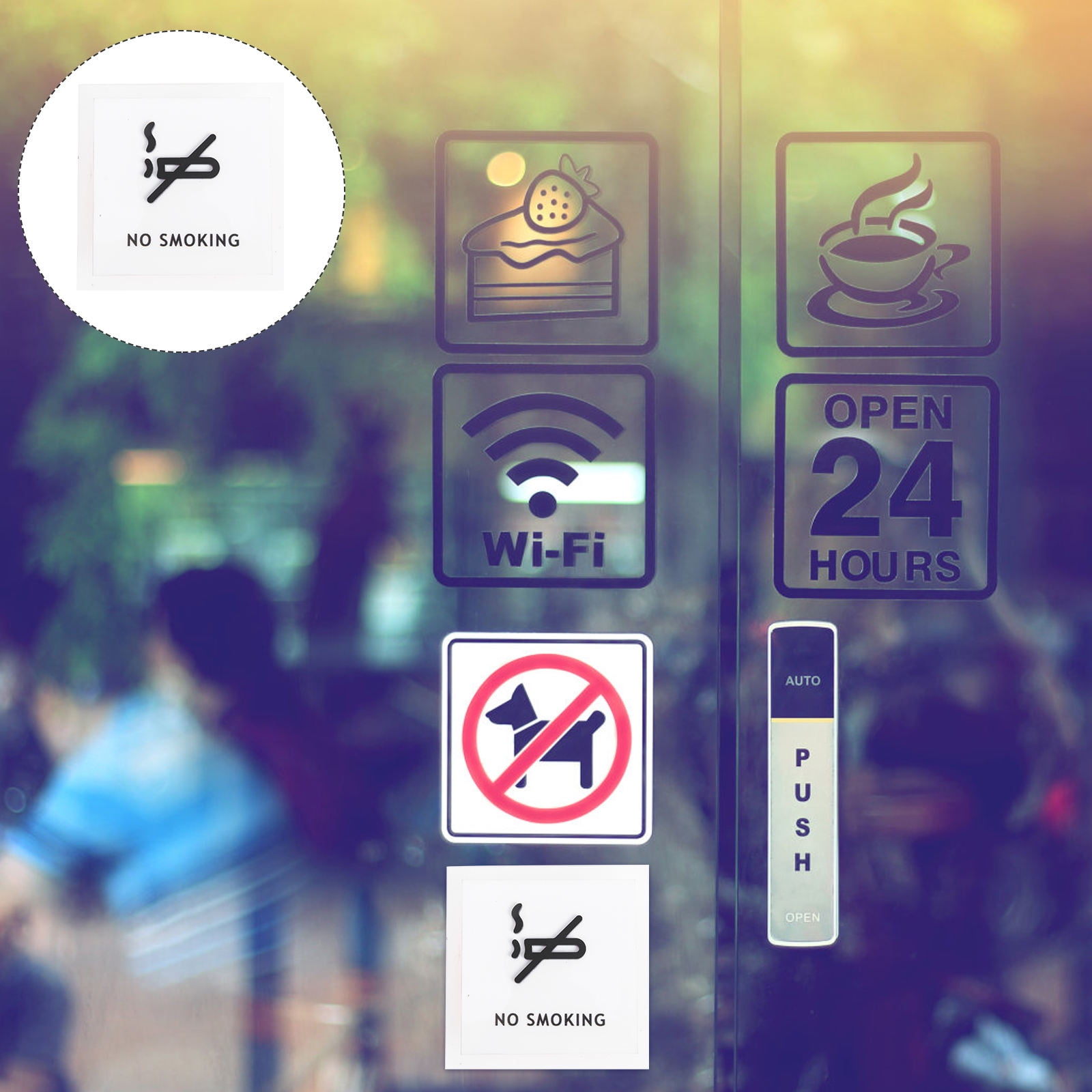 UPOUART Acrylic No Smoking Sign Public Warning Display For Indoor ...