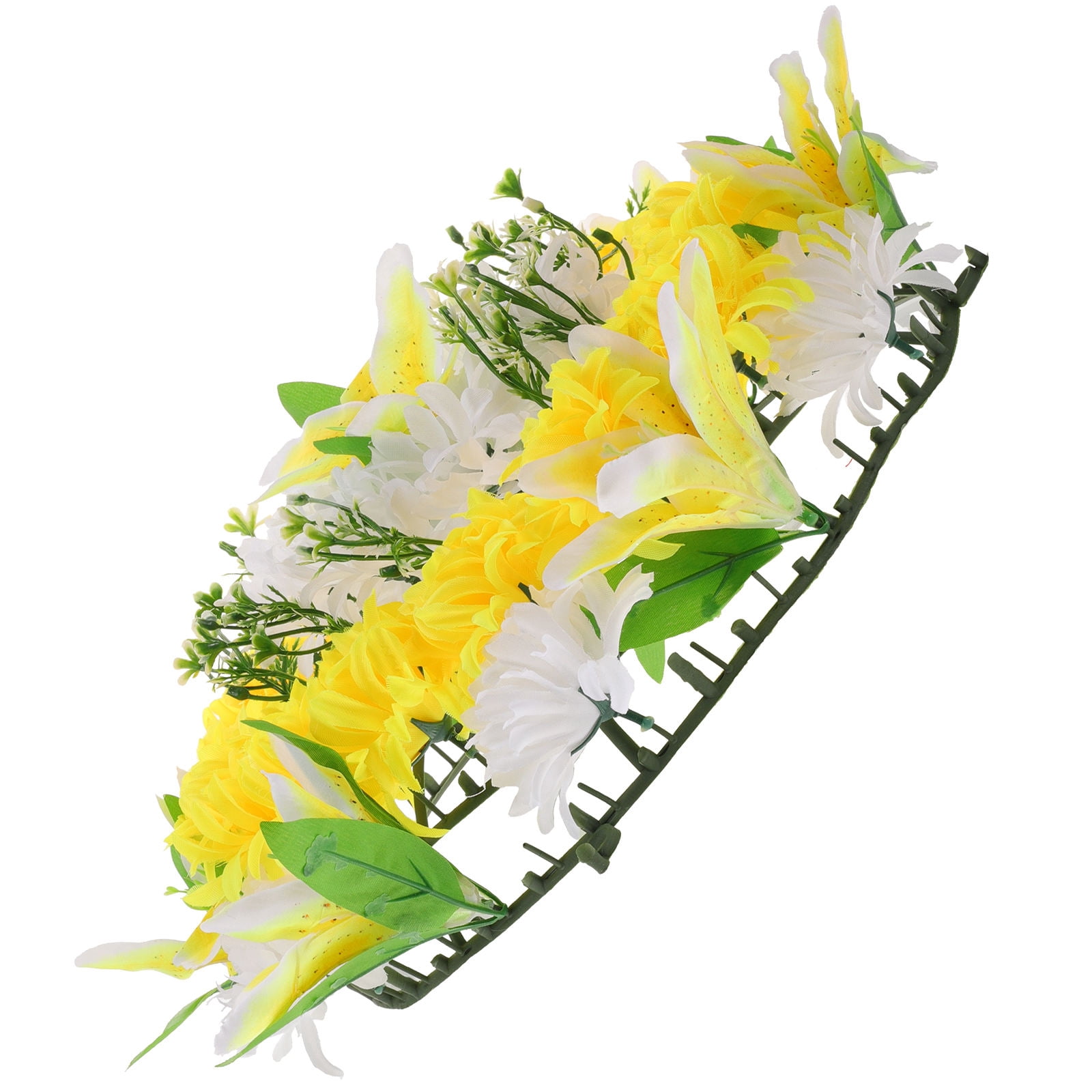 UPOUART Artificial Cemetery Garland 1Set for Funeral Flowers Wreaths ...