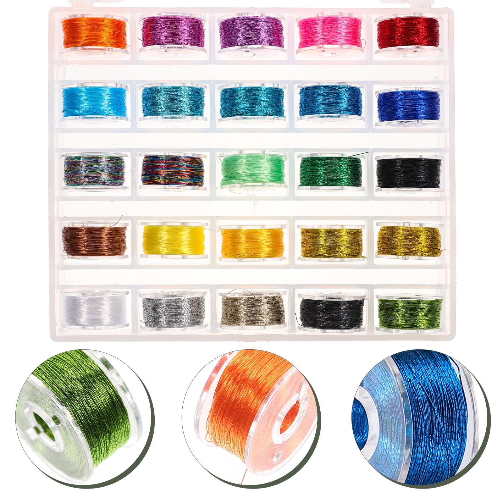 UPOUART Assorted Color Metallic Embroidery Floss Threads Fine ...