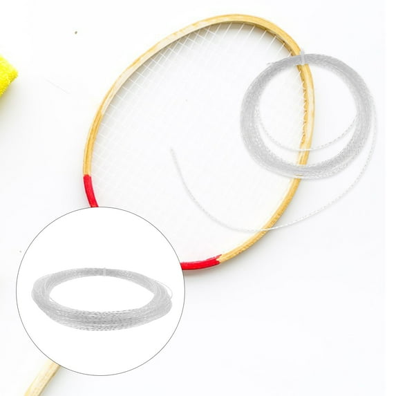 UPOUART Badminton Racket Replacement String White Nylon Durable Easy to ...