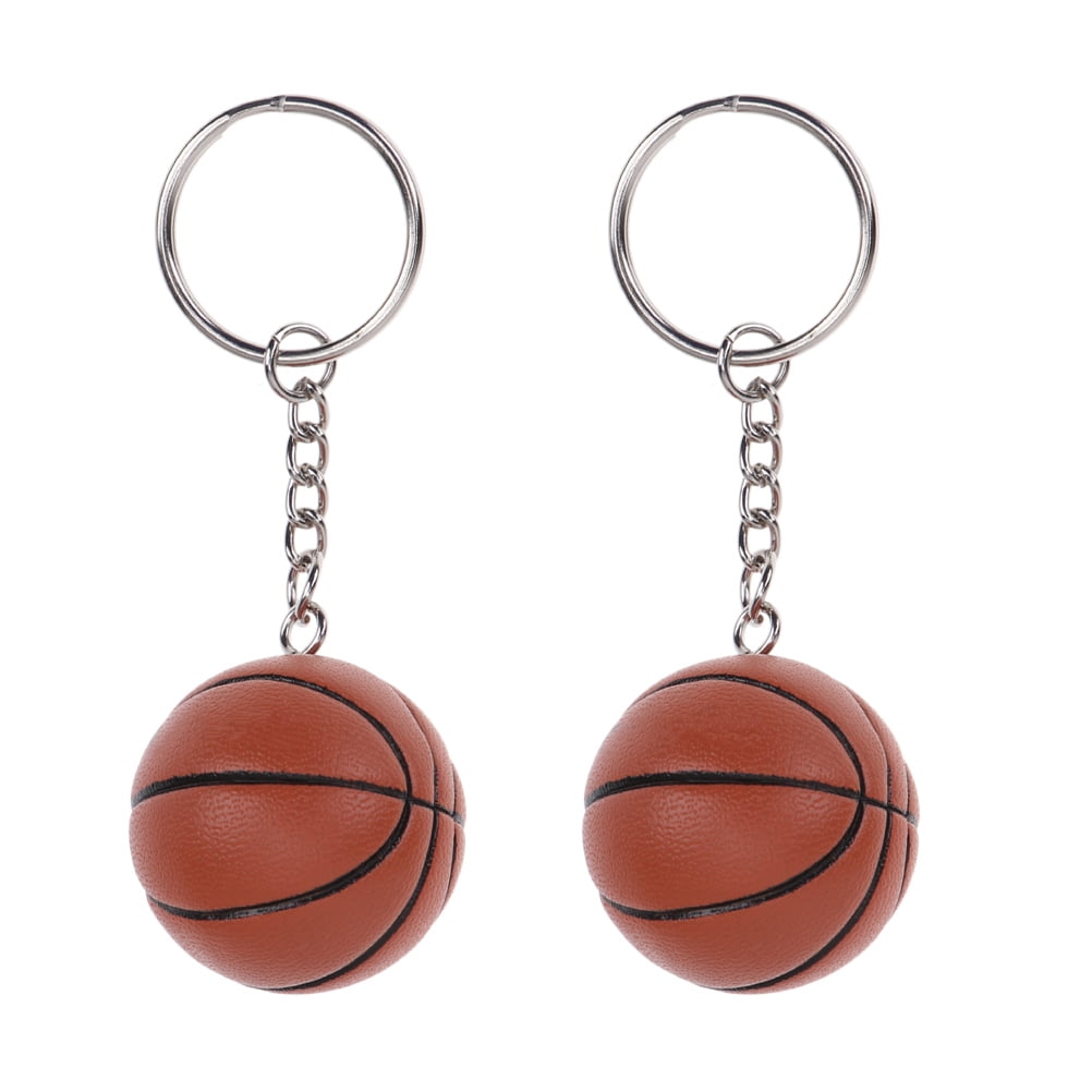UPOUART Basketball Inspirational Keychain for Team 2Pcs Orange Round ...