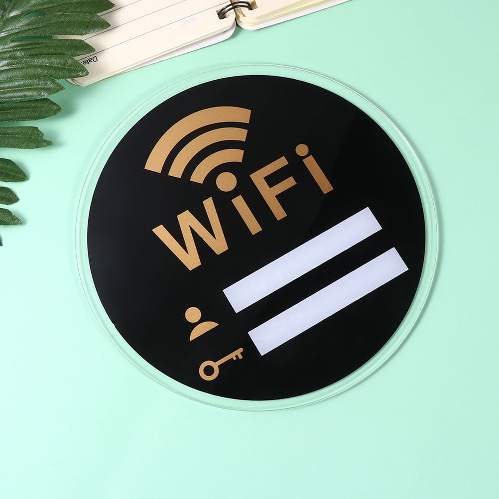 UPOUART Black Acrylic WiFi Password Sign for Guestroom and Home Decor ...