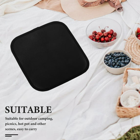 UPOUART Black Fireproof Mat for Kitchen and Outdoor Fire Pit Tabletop ...