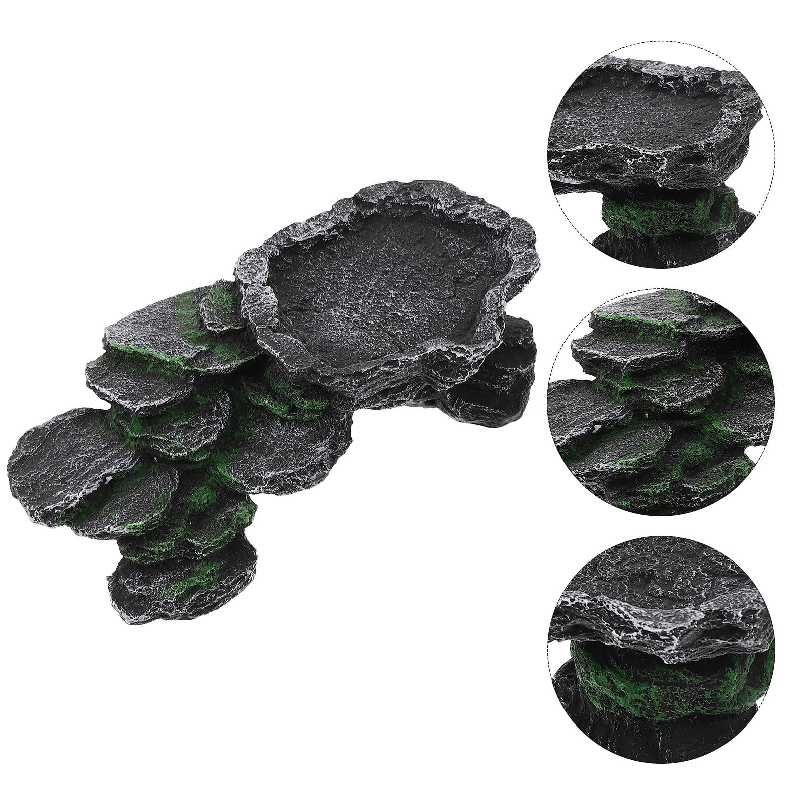 UPOUART Brown Resin Turtle Basking Platform and Reptile Hiding Cave ...