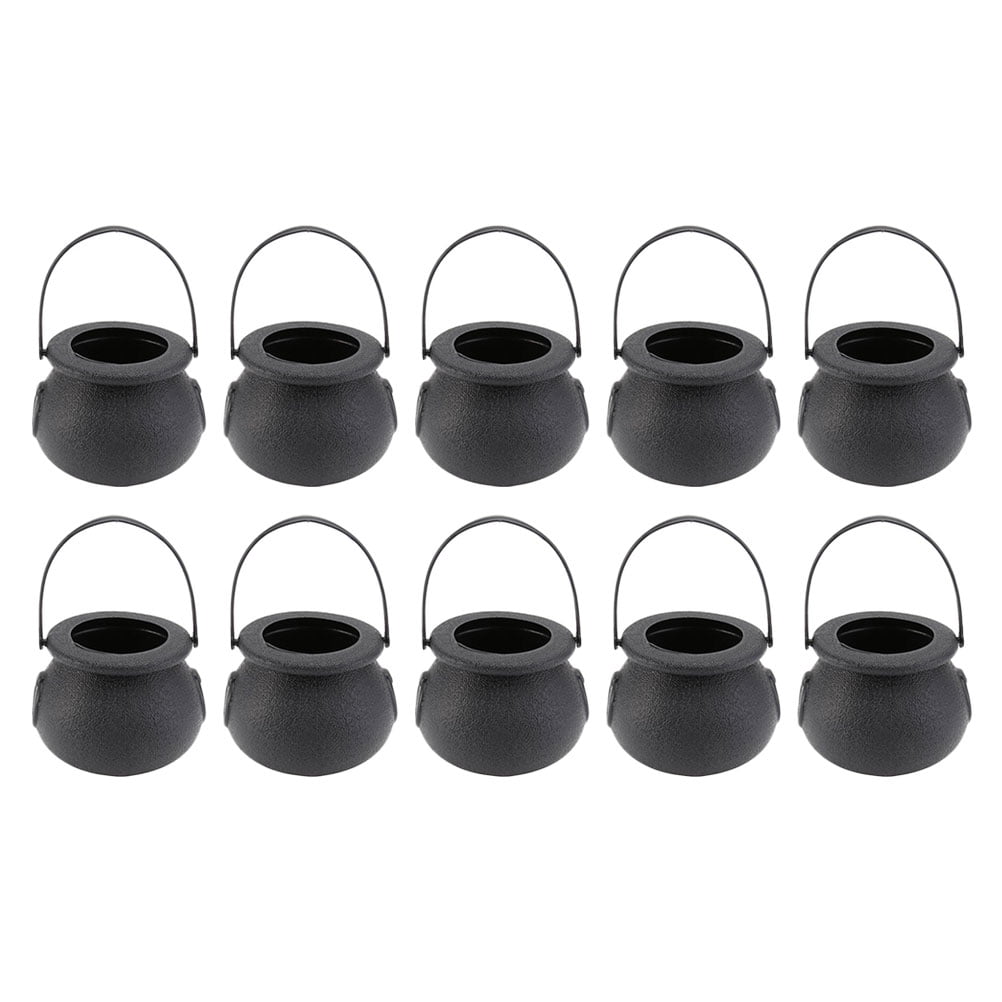 UPOUART Bucket For Sweets 10Pcs Black Plastic Candy Containers ...