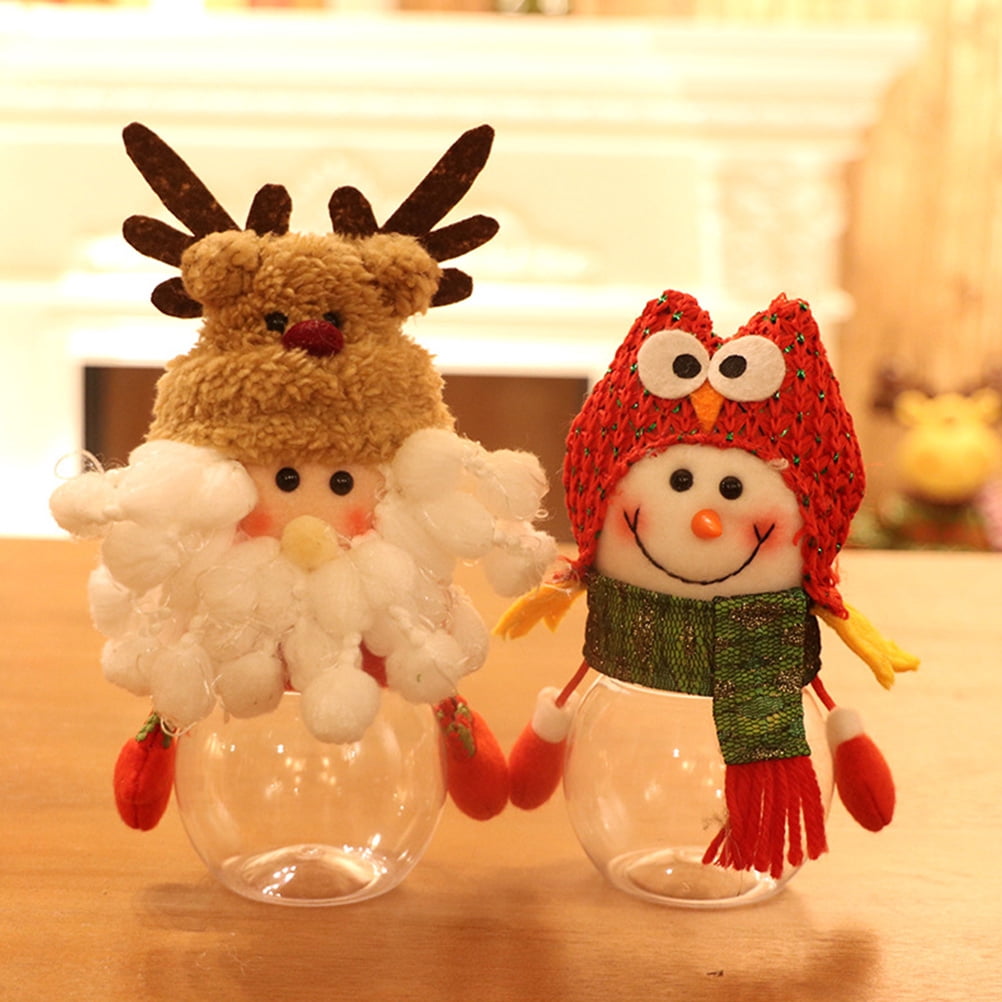 UPOUART Christmas Candy Container Set Santa Claus Shape Assorted Colors ...