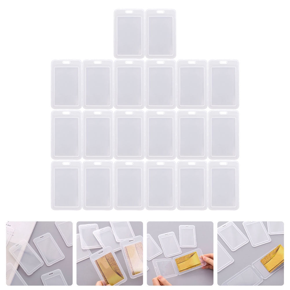 UPOUART Clamshell 30Pcs for Office Badge Sleeves - Walmart.com