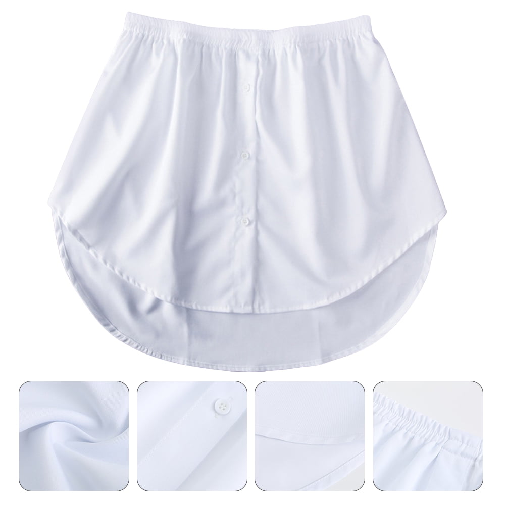 UPOUART Clothing White Cotton Fake Skirt for Versatile Matching and ...