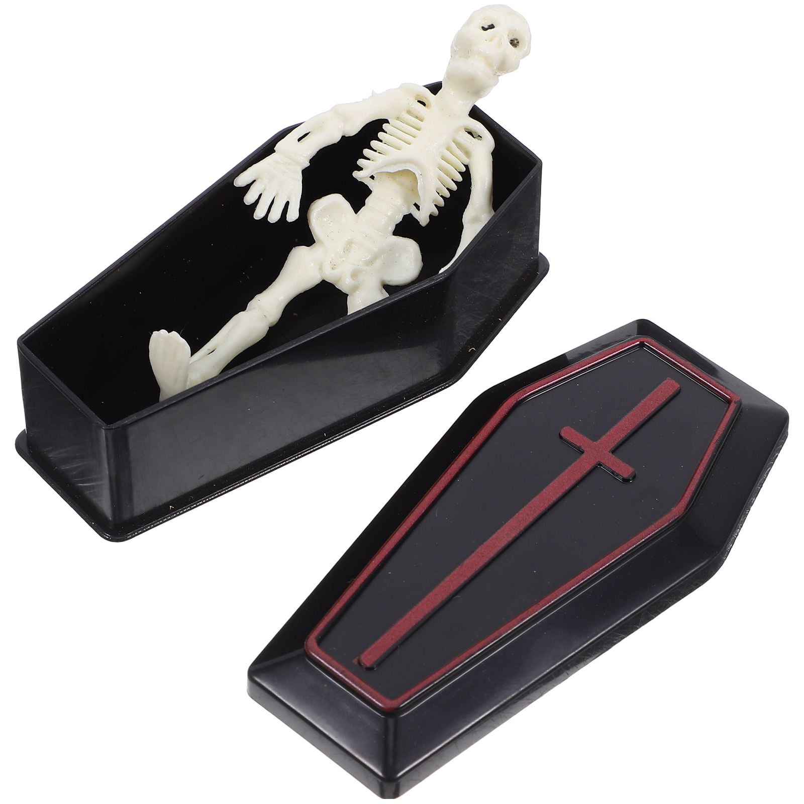 UPOUART Coffin Centerpiece Mini Coffin with Skeleton Assorted Color ...