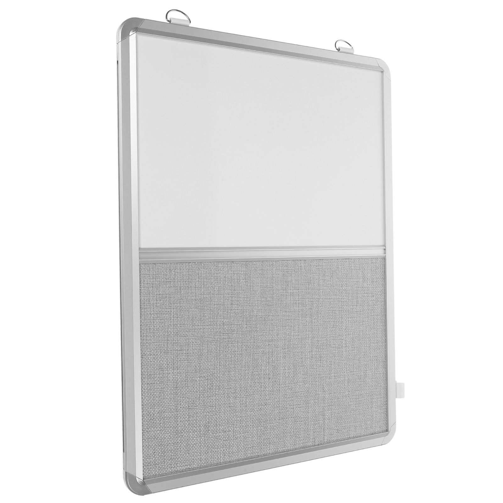 UPOUART Silver Wall Hanging Whiteboard and Pin Board for Office Home ...
