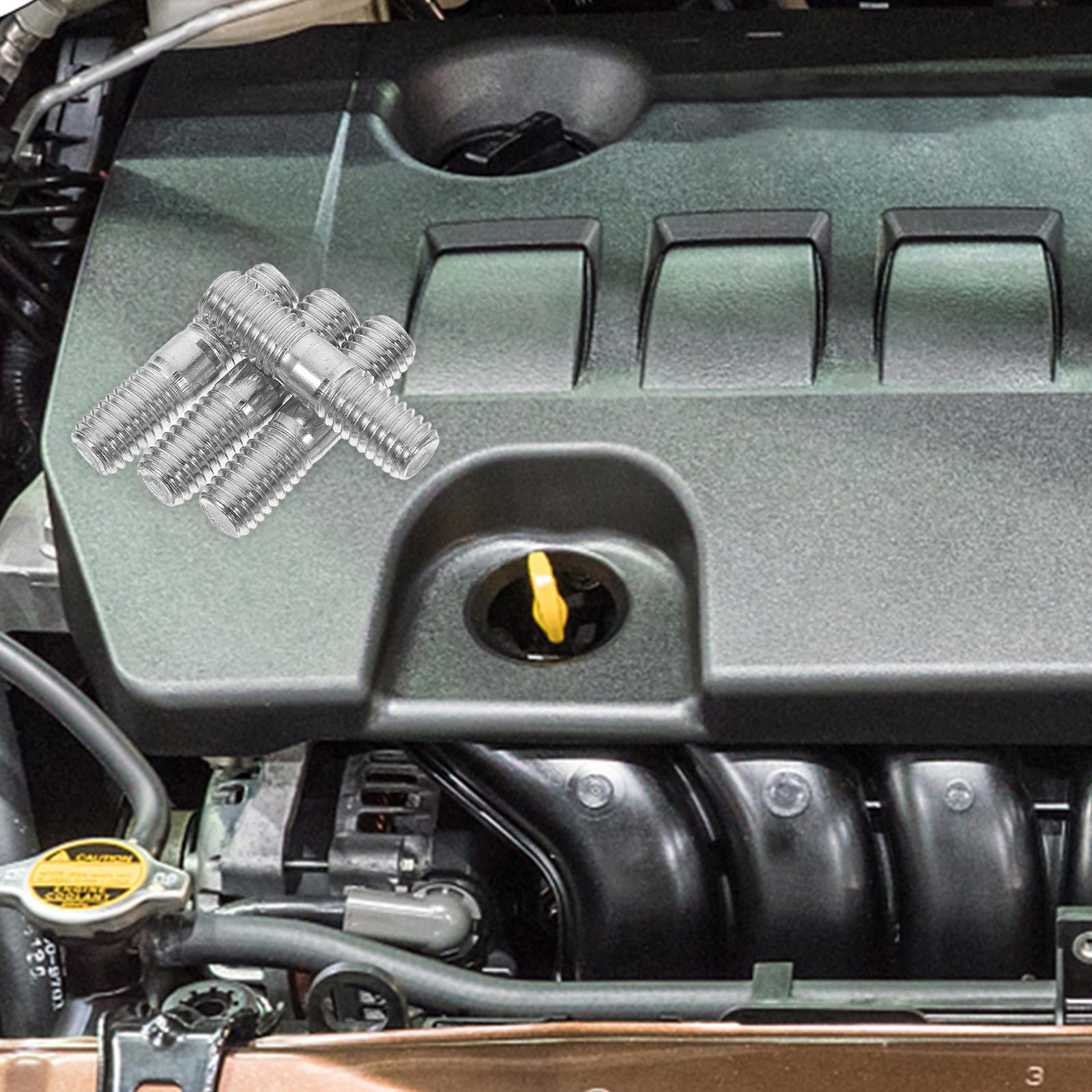 UPOUART Double End Bolts Double End Threaded Stud Silver For Gasoline ...