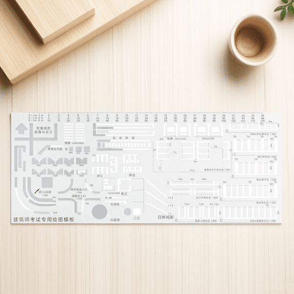 UPOUART Drawing Tools Drafting Transparent Plastic Template for ...
