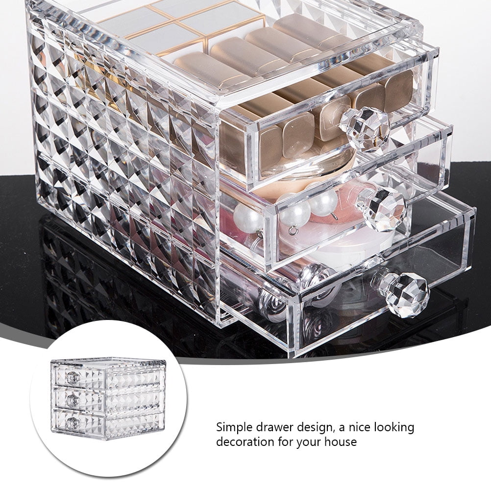 UPOUART Dressing Table Organizer Transparent Acrylic Drawer Storage For ...
