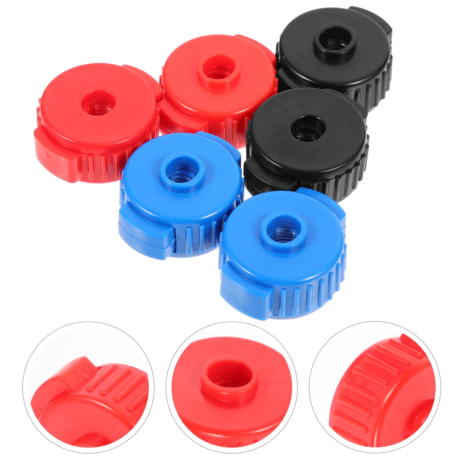 UPOUART Drum Universal Fixing Nuts 6Pcs Red Plastic Cymbal Quick Nuts ...
