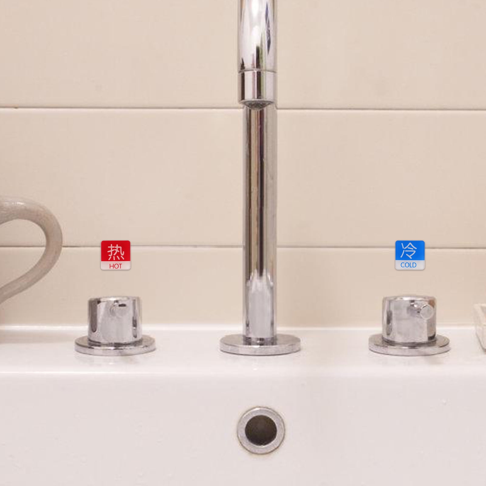 UPOUART Durable Multi Acrylic Hot and Cold Water Labels for Faucet Home ...