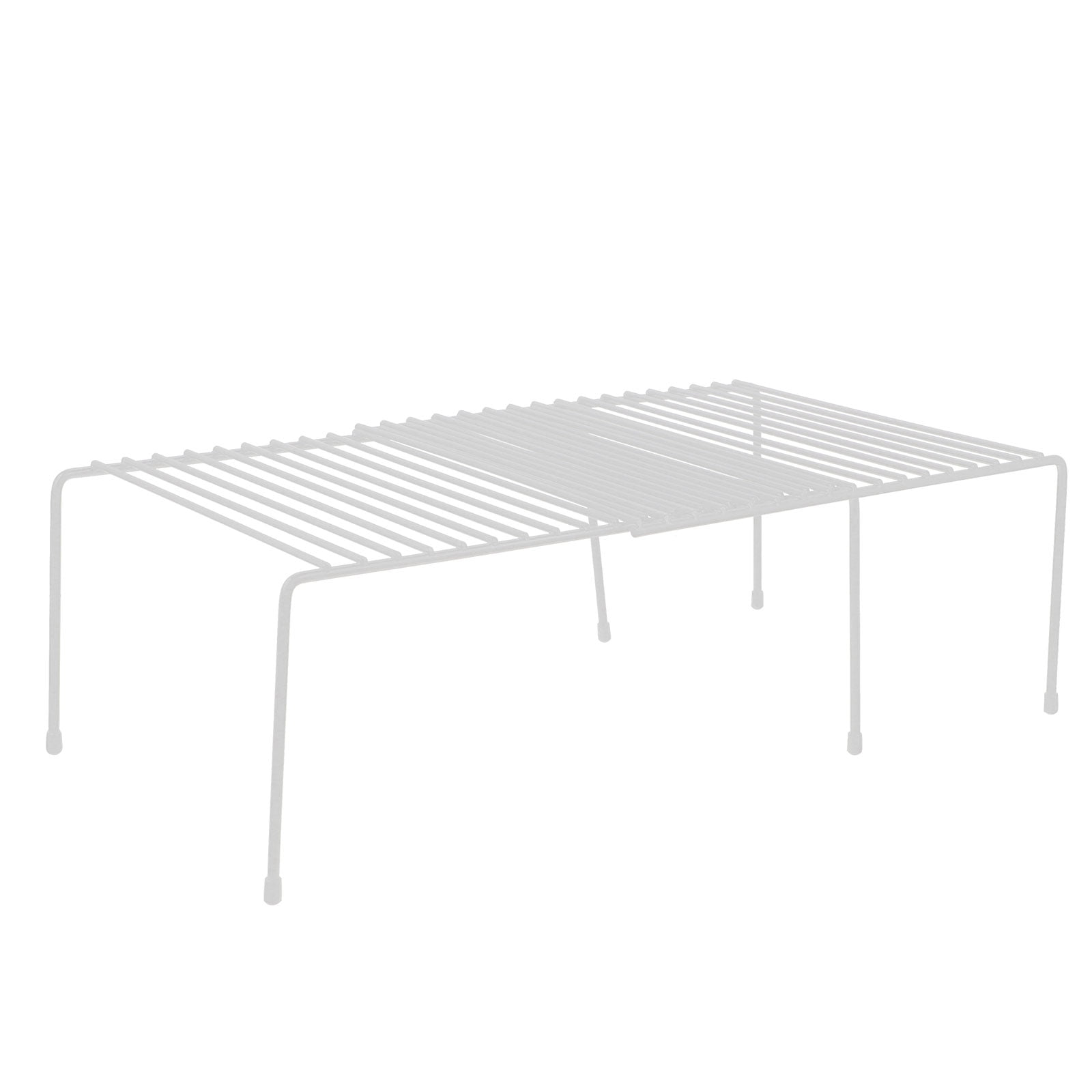 UPOUART Retractable Kitchen Cabinet Rack, White Iron Storage Organizer ...