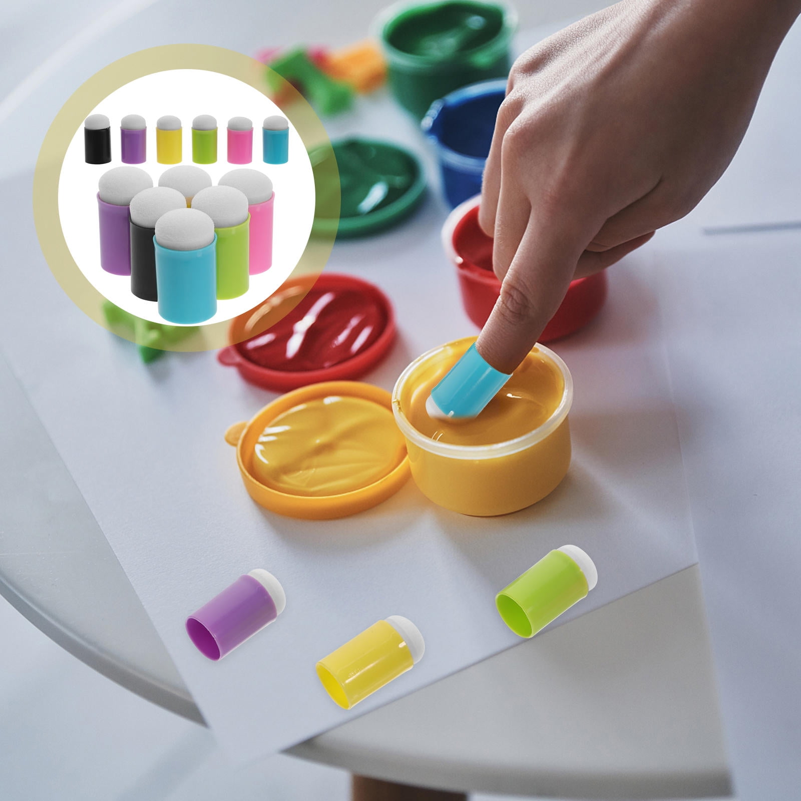 UPOUART Finger Painting Sponge 12Pcs For Artists And In Assorted Color ...