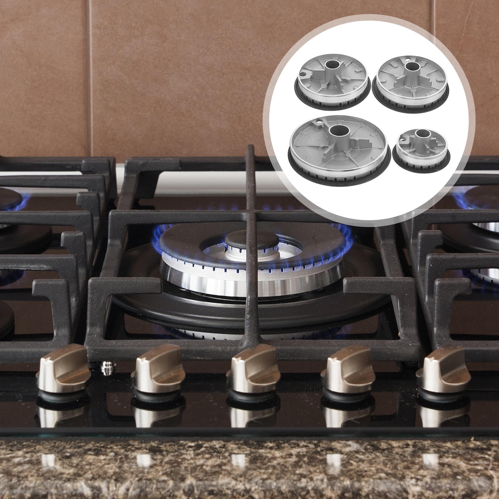 UPOUART Gas Stove Burner Cap Set 1 Set Iron Circular Efficient Cooking ...