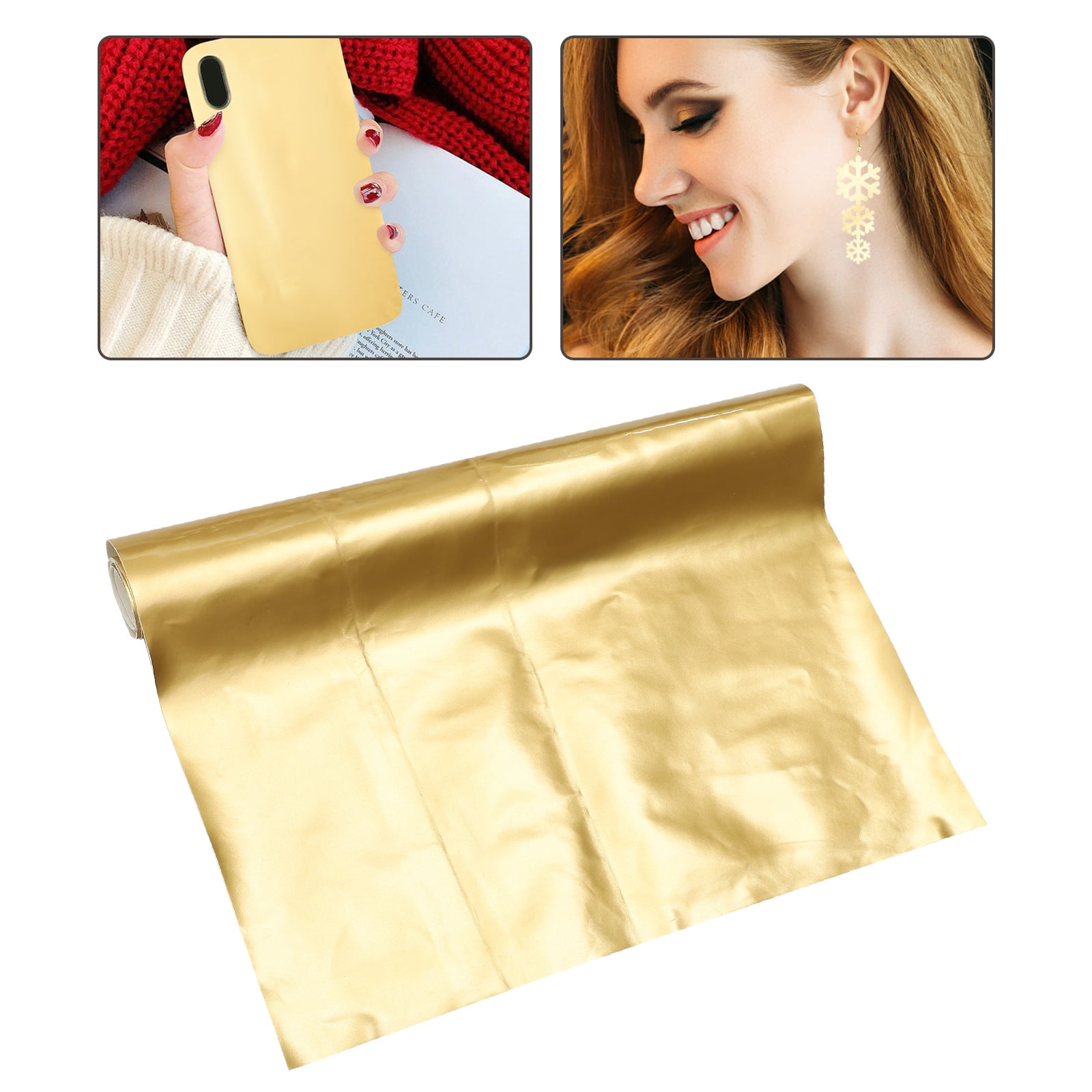UPOUART Pu Fabric Material Gold Sheets for Crafts DIY PU Leather Sheet ...