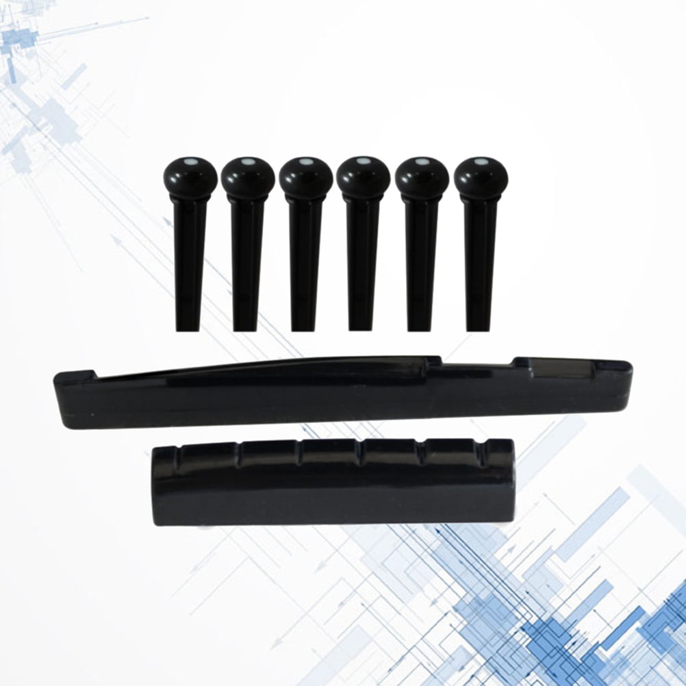 UPOUART Guitar Bridge Nut Acoustic Guitar Replacement Parts Plastic ...