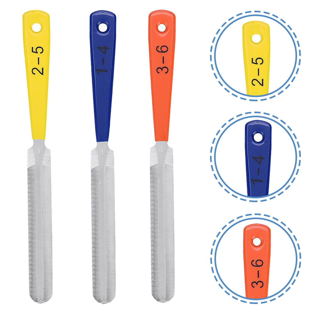 UPOUART Nut Slotting Files Guitar Nut File Alloy Assorted Color 3Pcs ...