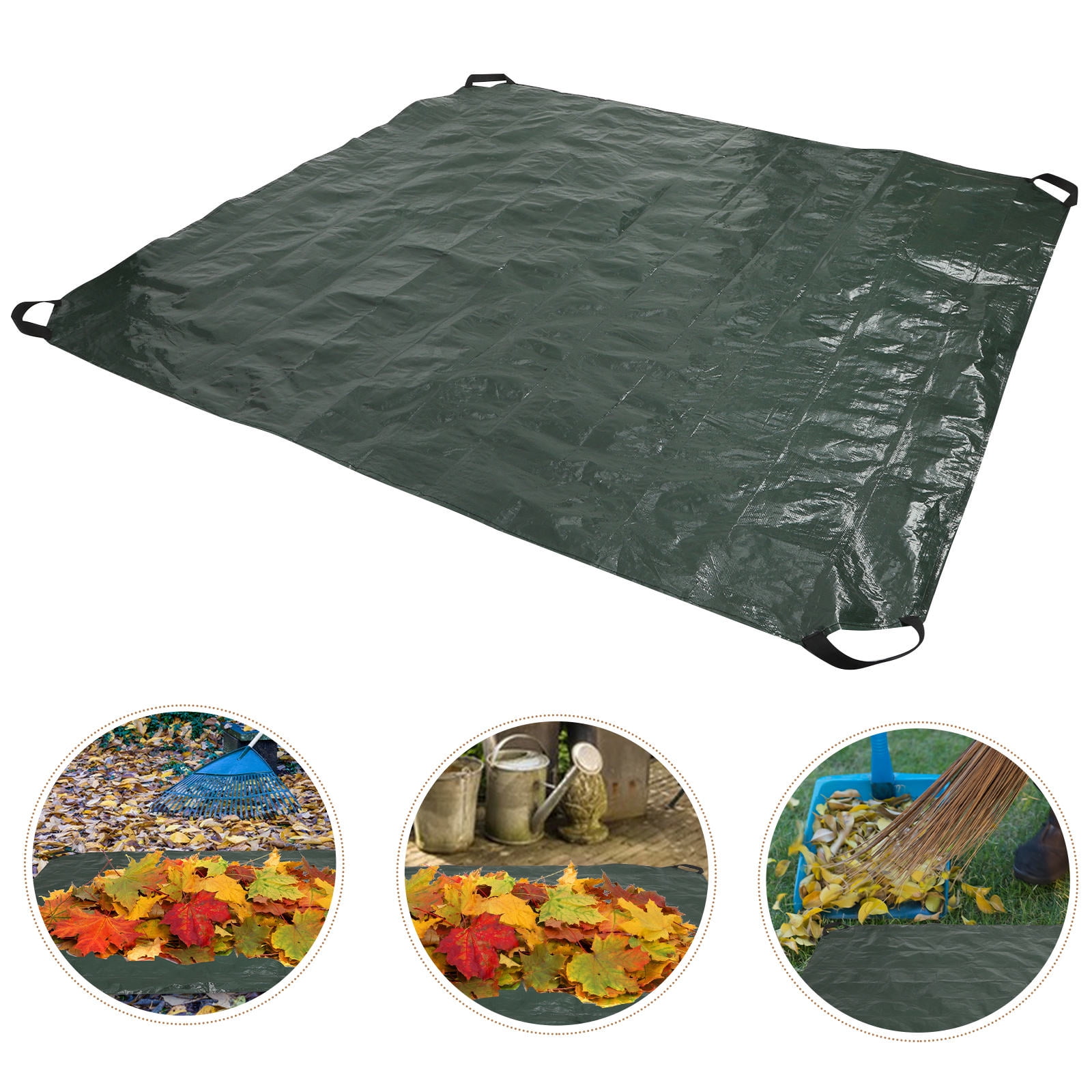 UPOUART Heavy Duty Garden Leaf Collection Bag Collapsible Tarp With Handles Durable Pe Material ...