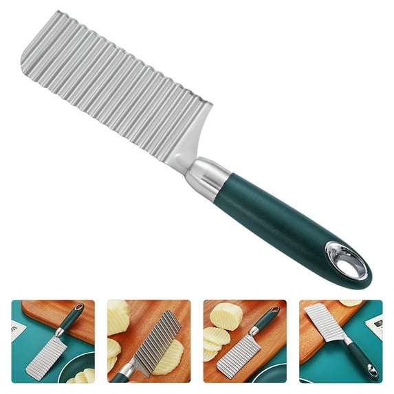 UPOUART Heavy Duty Vegetable Chopper Wave Shape Stainless Steel Meal ...