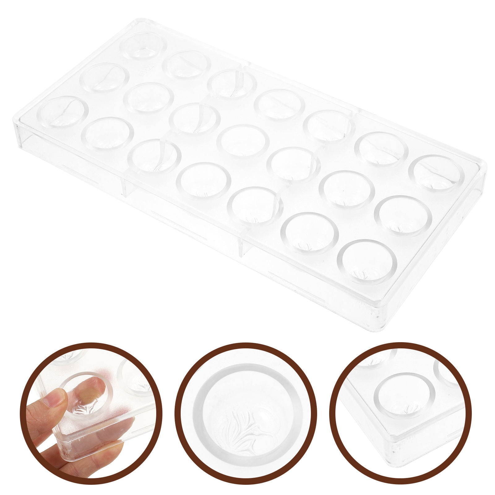 UPOUART Plastic Chocolate Molds Chocolate Mold Transparent 1Pack 10.8X5 ...