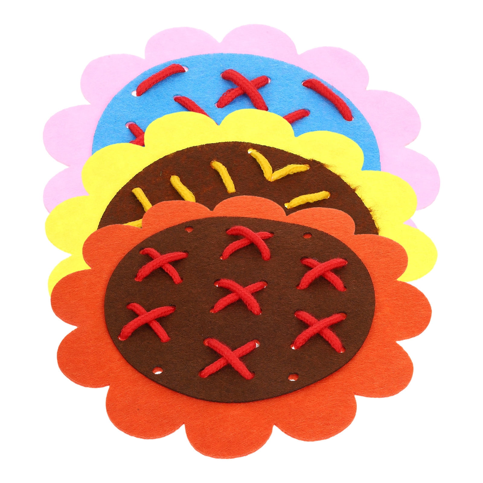 UPOUART Lacing Games For Toddlers 1 Set Non Woven Fabrics Flower Shaped ...