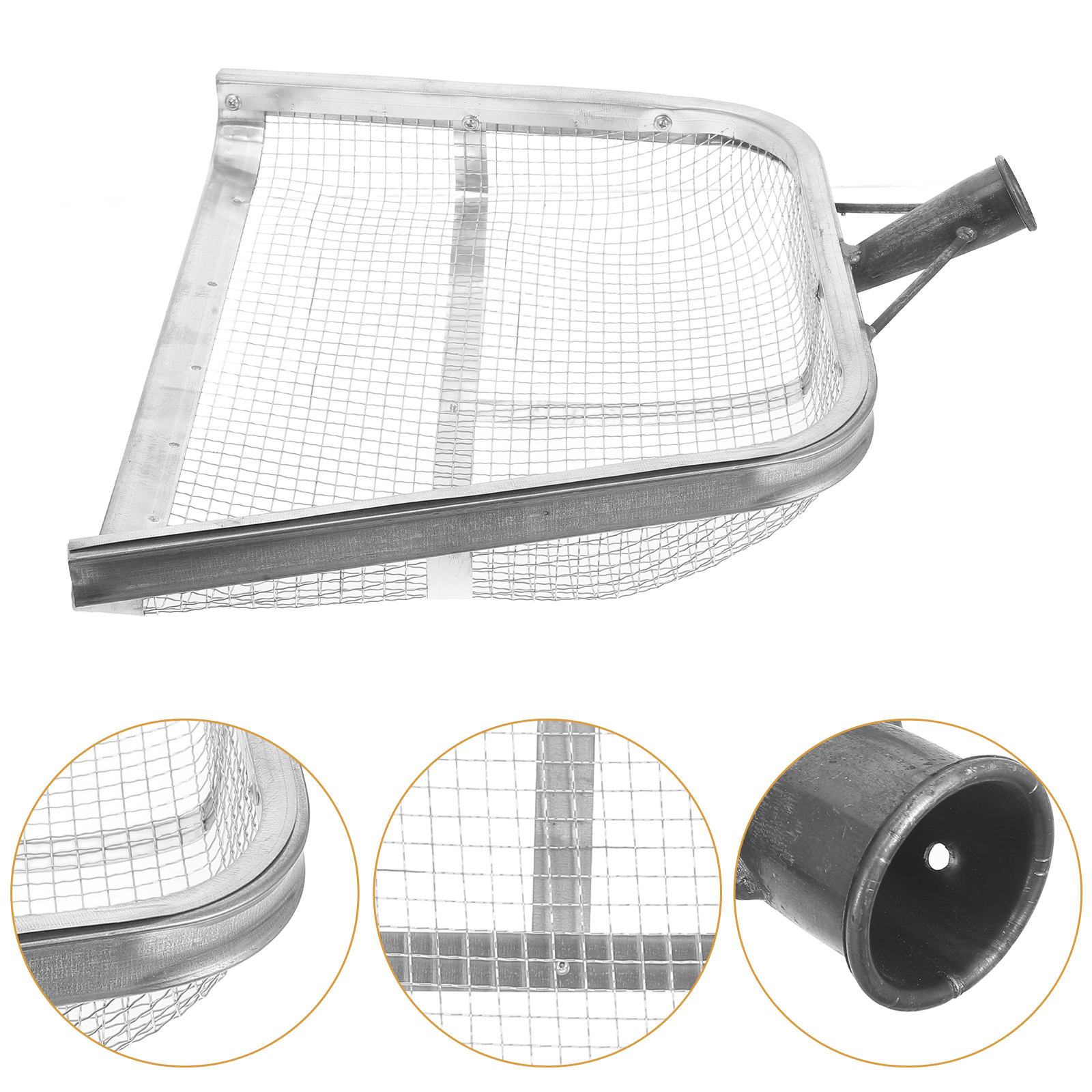 UPOUART Compact Lightweight Sifting Shovel Silver Iron for Easy ...