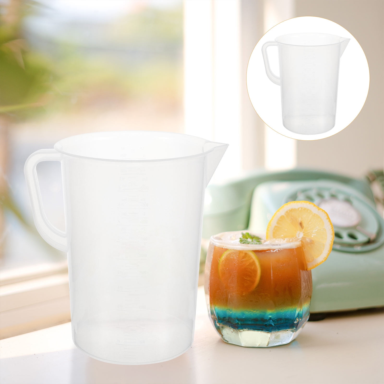 UPOUART Transparent Household Measuring Cup with Graduated Markings ...