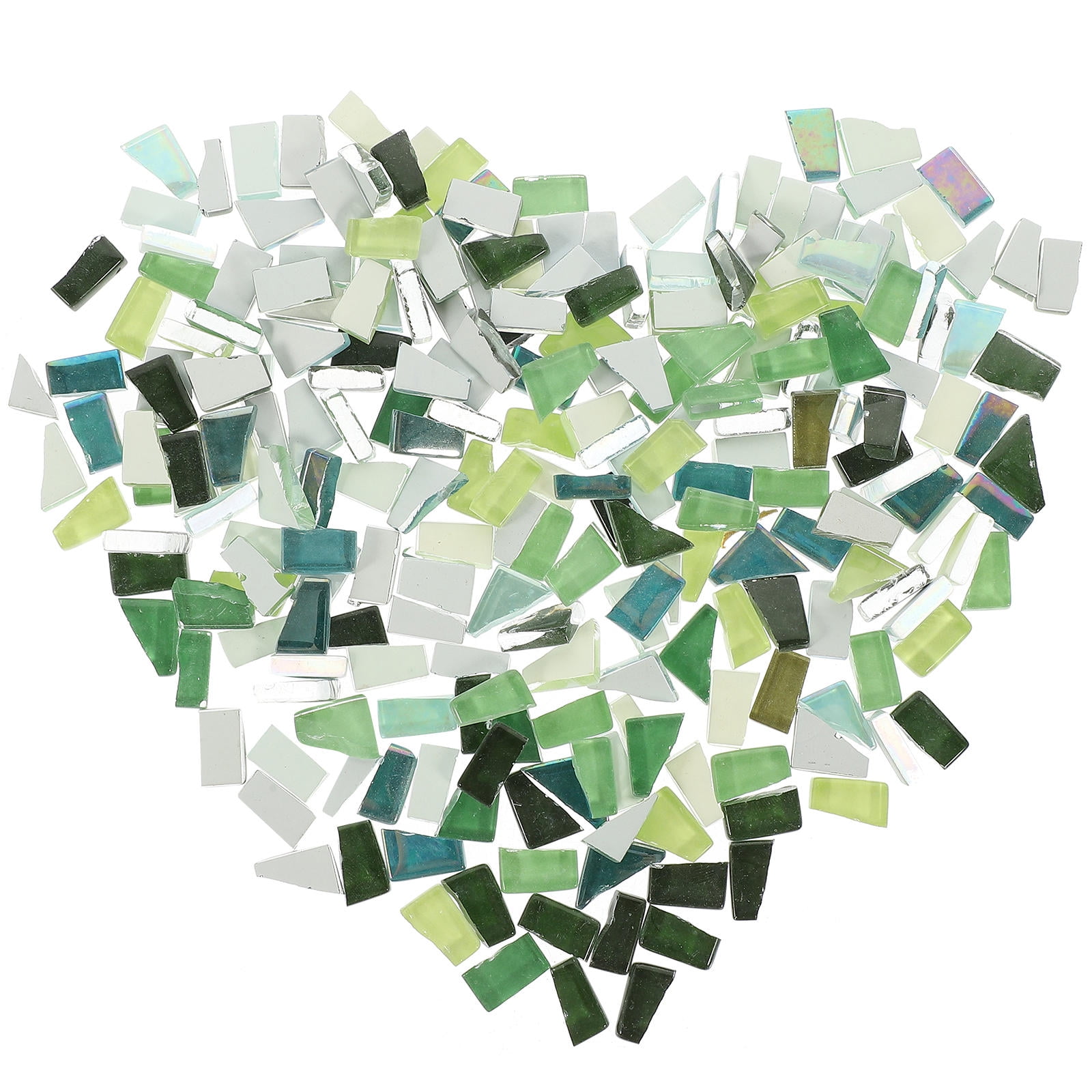 UPOUART DIY Craft Mosaic Tiles Green Mini Art Tiles Bulk for Crafts 1 ...