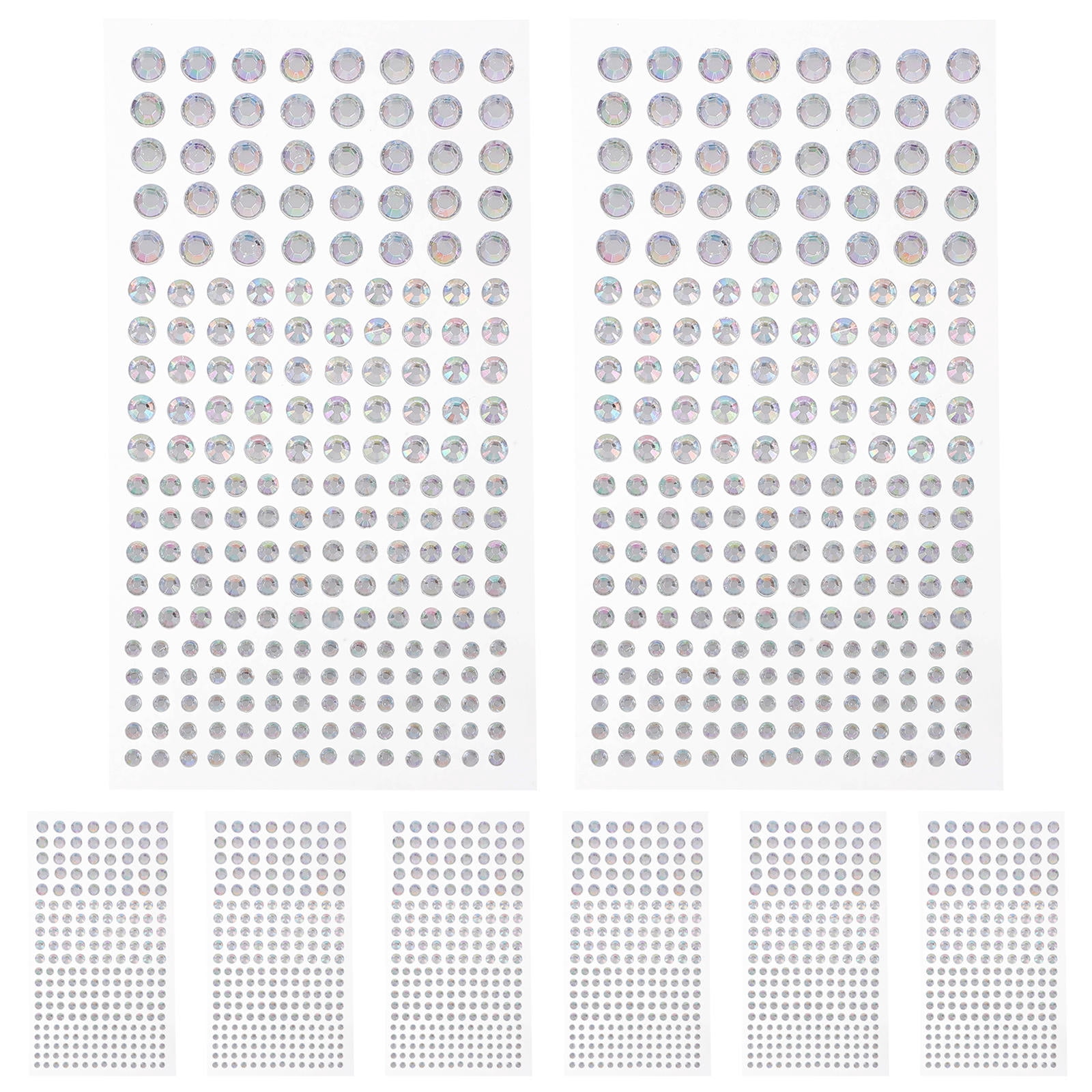 UPOUART Multi Acrylic Face Gems Stickers 8 Sheets for Cosplay and Party ...