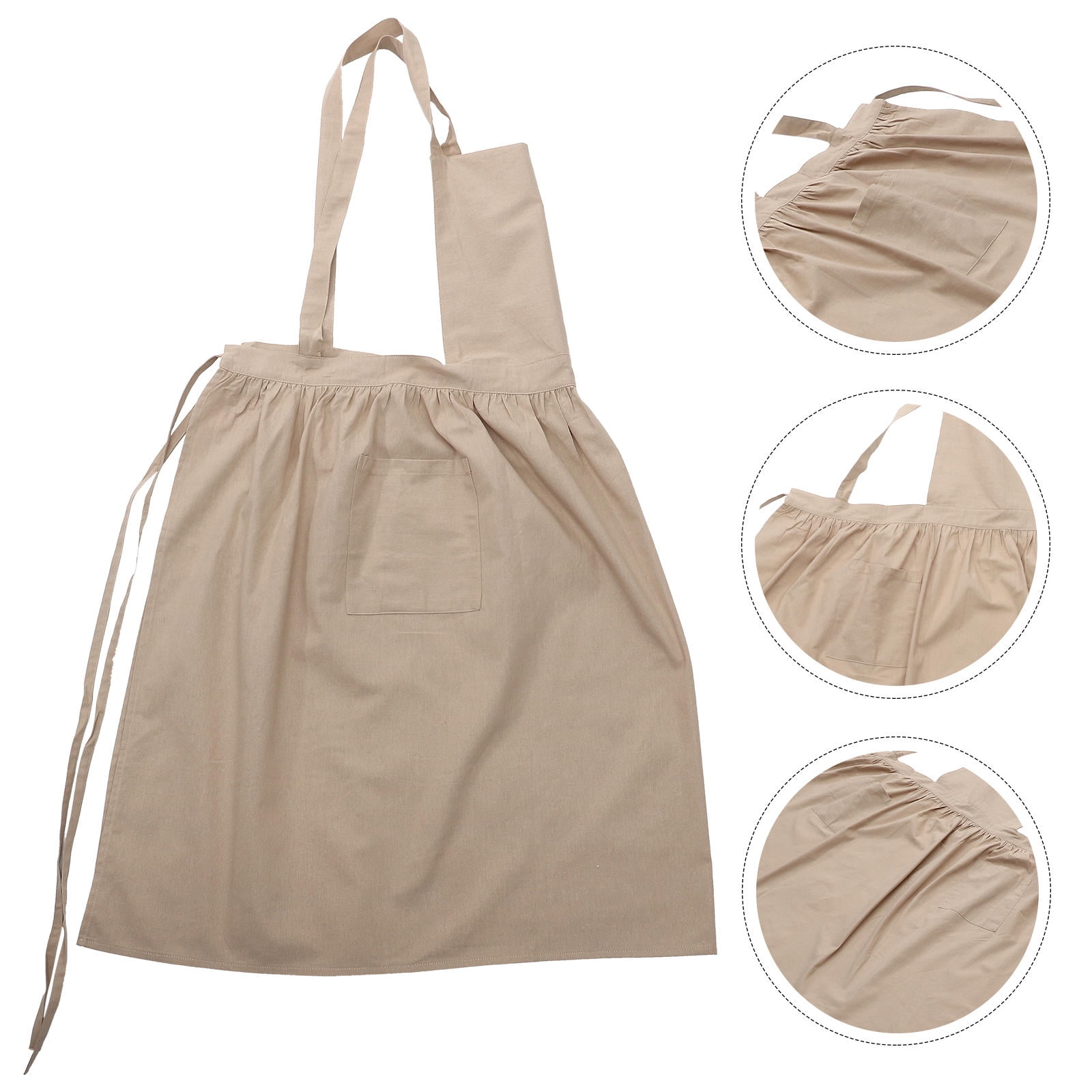 UPOUART Cooking Apron Vest Dress Beige 1Set - Walmart.com