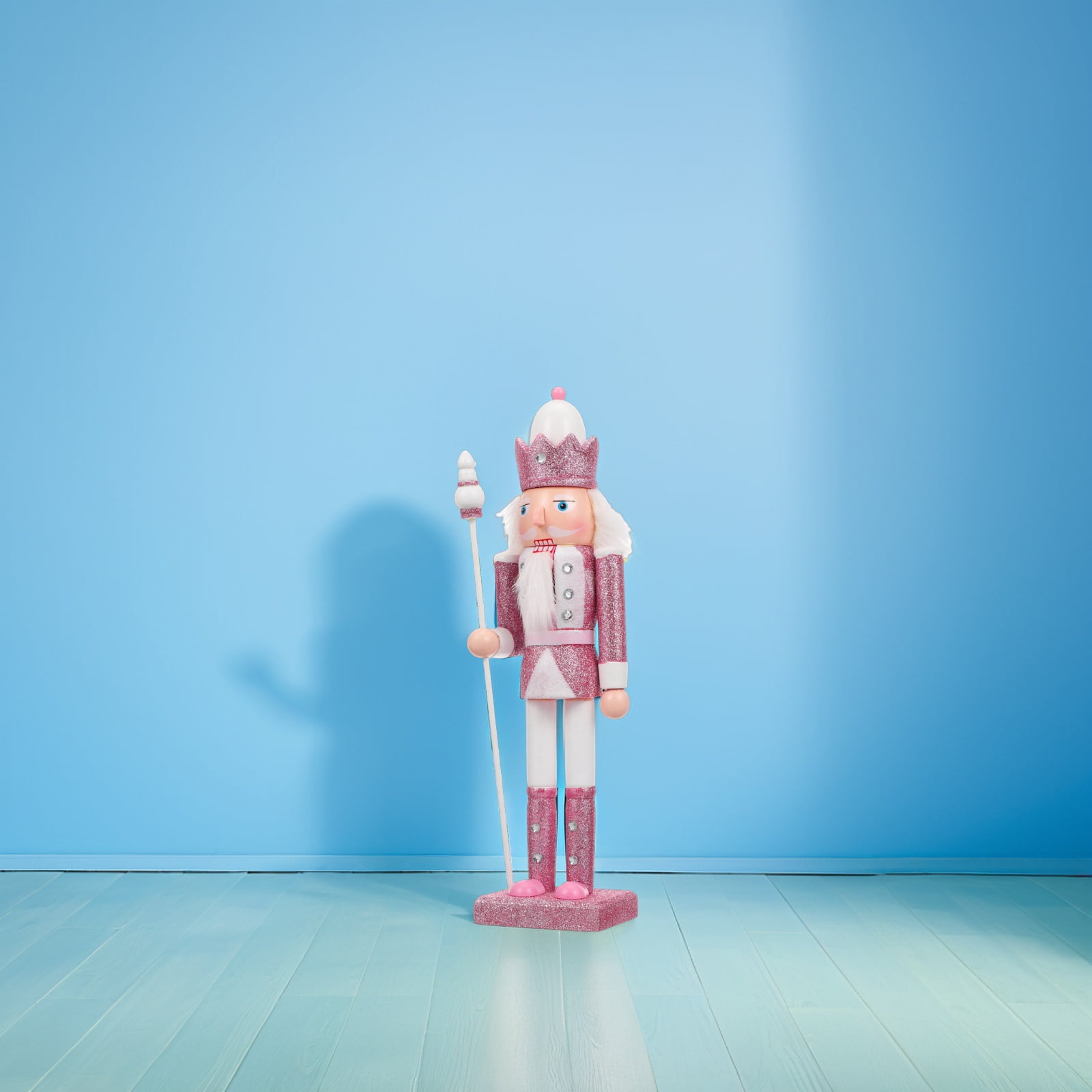 UPOUART Pink Wooden Nutcracker Decoration for Christmas Holiday Season ...