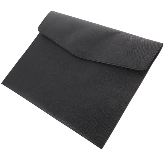 UPOUART Office Document Bag Envelope Folder Case Leather Black 1Set for ...