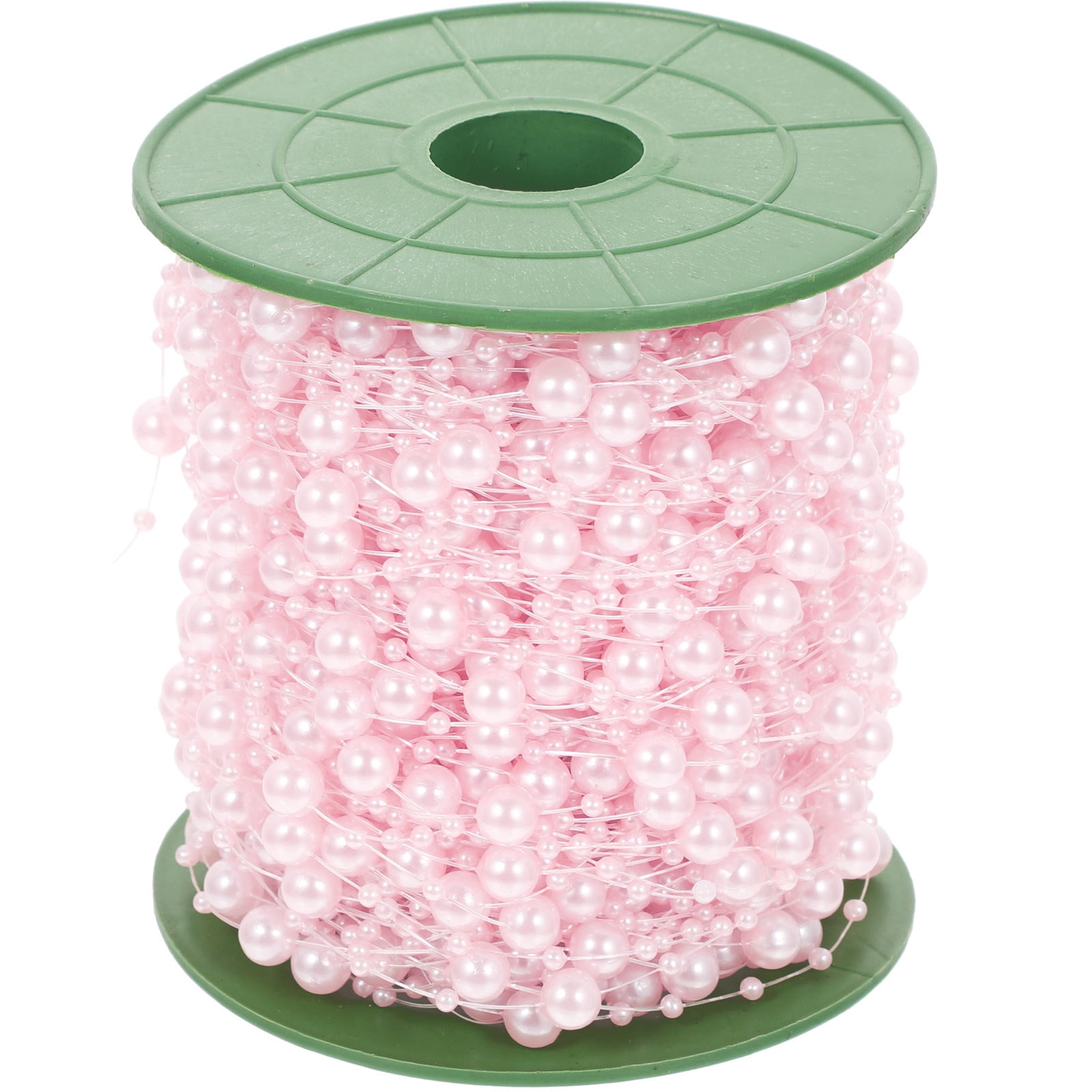 UPOUART Pink Plastic Artificial Pearl String 1 Roll For Vase Filler And ...