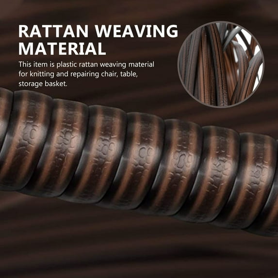UPOUART Plastic Rattan Furniture Repair Kit Coffee Color Flexible and Strong DIY Wicker Chair ...