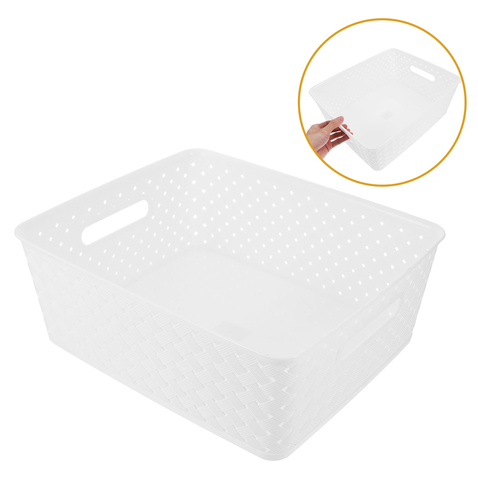 UPOUART Plastic Storage Bins Dark Grey PVC for Cabinet Storage in Home ...
