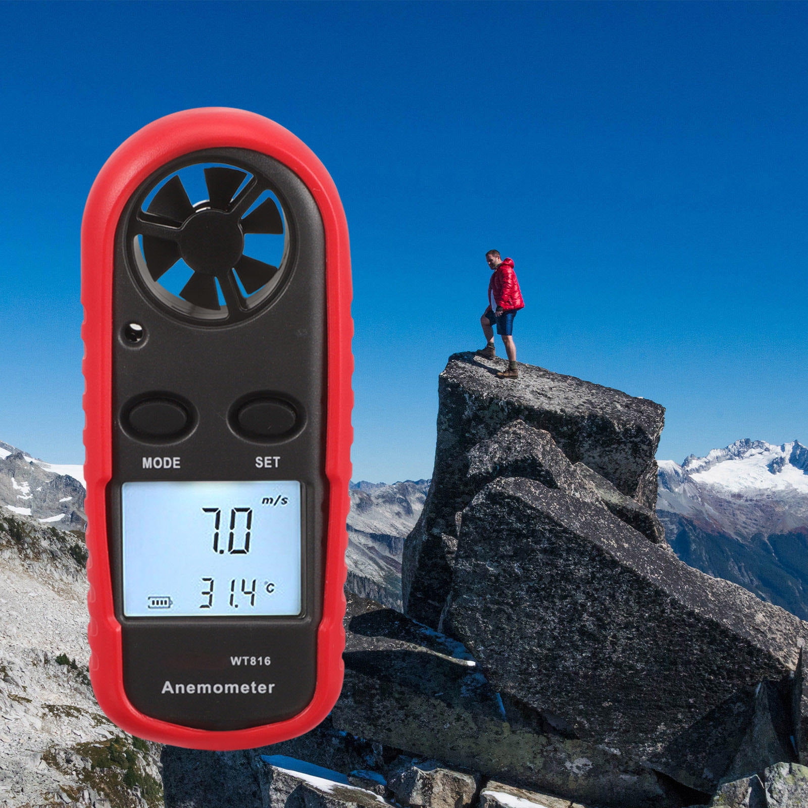 UPOUART Portable Anemometer Wind Speed Measurement Tool with ...