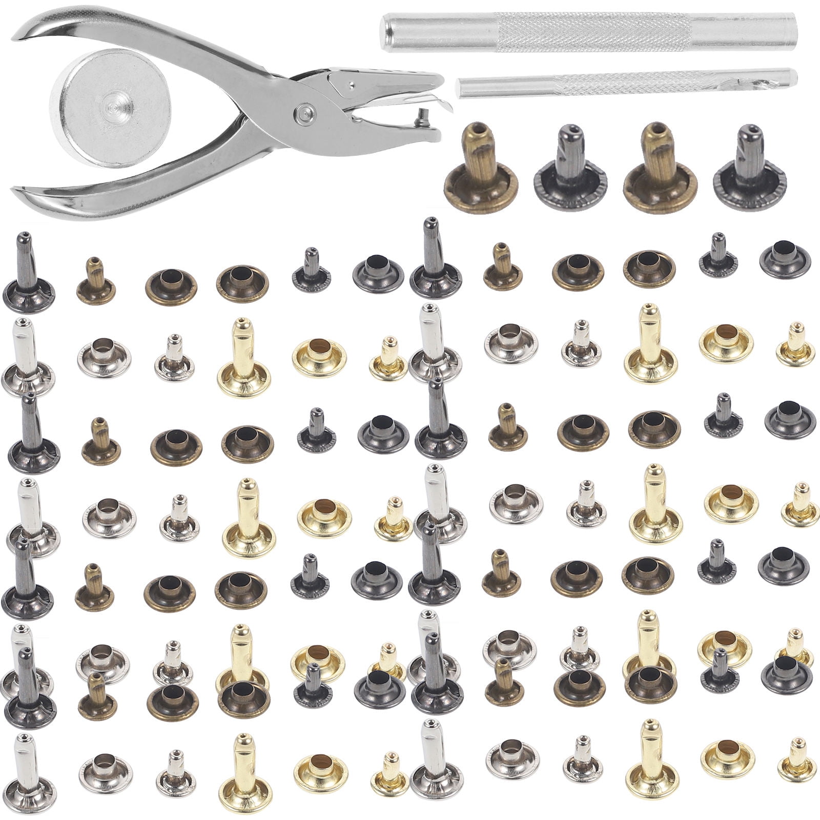 UPOUART DIY Bag Rivets Assorted Color Metal 480 Sets 5.1X2.4X0.6In ...