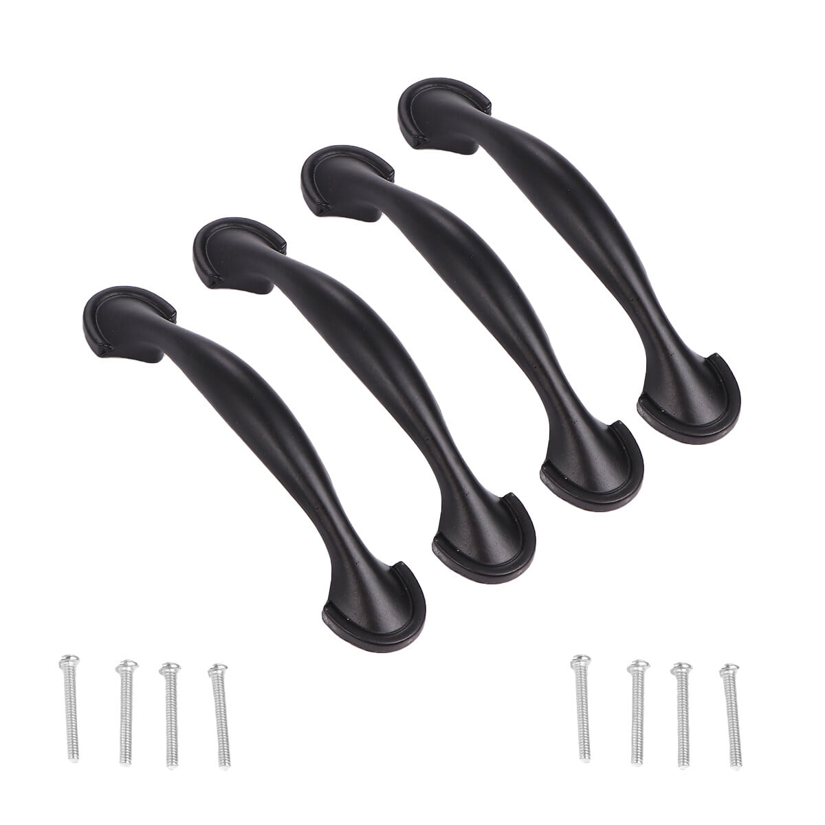 UPOUART Room Renovation Hardware Handle Black Zinc Alloy 4Pcs 4.53x0 ...