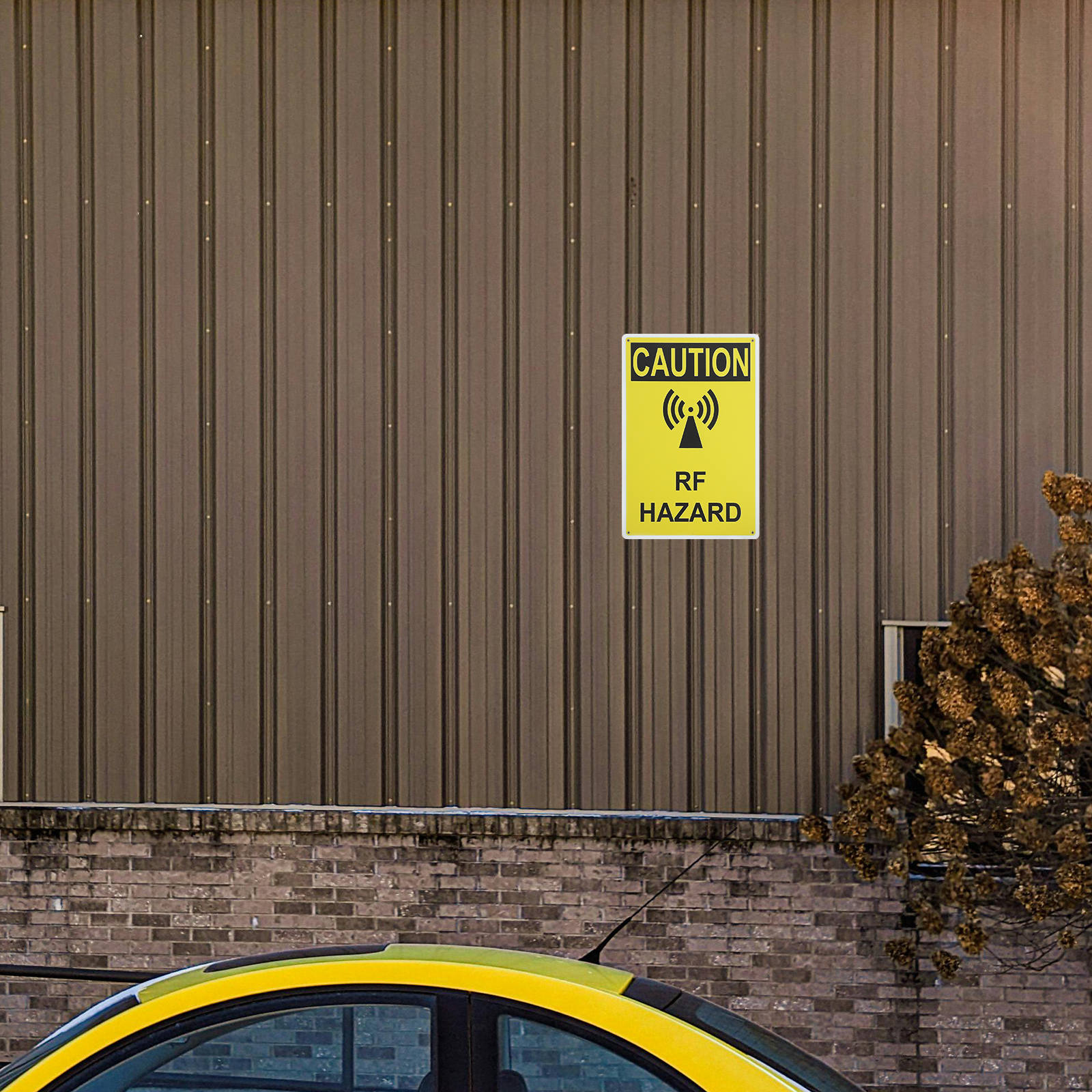UPOUART Safety Signs Signs for Outside Yellow Iron Electrical Hazard ...
