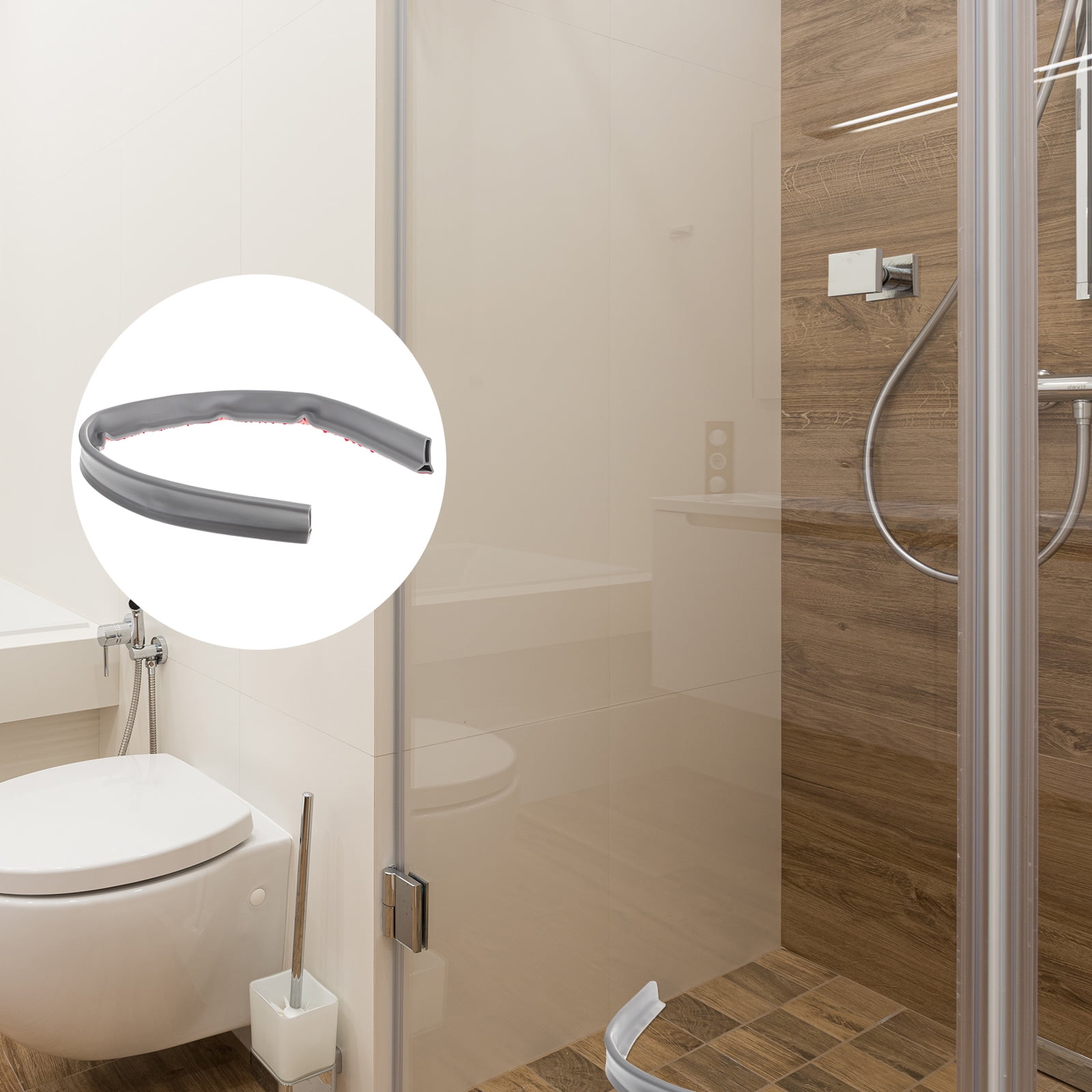 UPOUART Shower Water Dam Waterproof Strip Easy Install Water Barrier ...